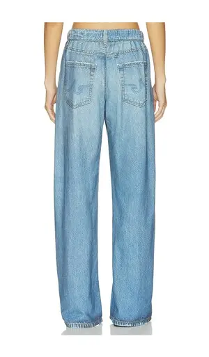 Ag Adria Wide Leg Printed Denim Jeans