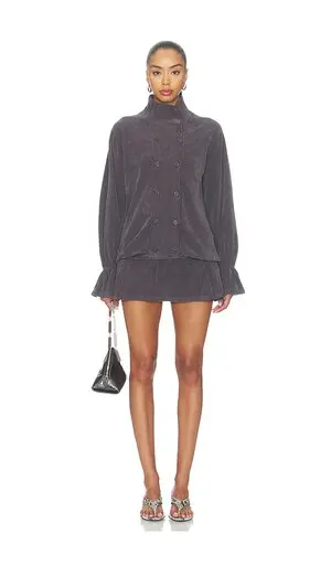 AYA MUSE Bell Sleeve Button Front Dress