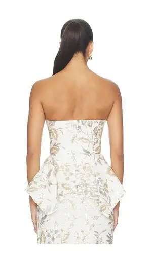 Prabal Gurung Strapless Corset Peplum Top