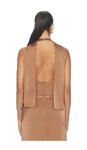 Lioness Front Row Halter Top With Detachable Scarf
