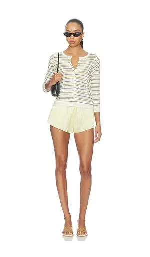 Vince Striped Fine Knit Cardigan