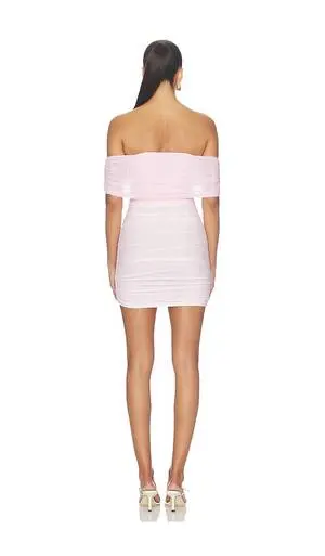 Majorelle Off-the-shoulder Ruched Mini Dress