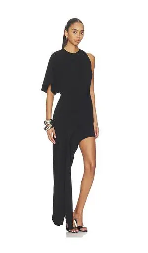 Bardot Halsey Asymmetrical High-low Drape Dress