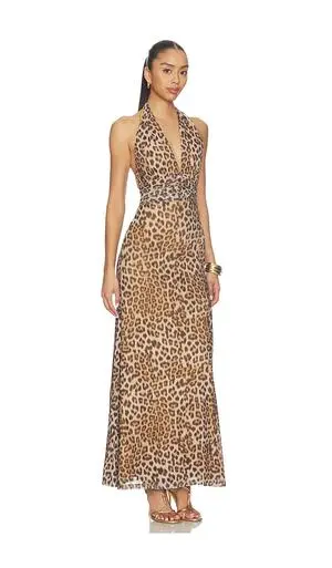 Bardot Elera Printed Mesh Maxi Dress