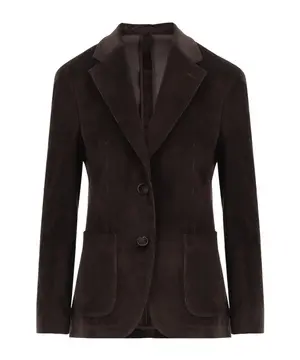 LARDINI Corduroy Single-breasted Blazer - Brown