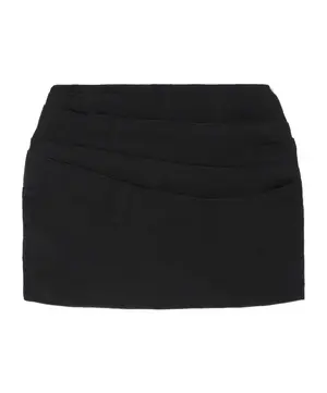 Le Kasha Organic Linen High-waisted Midi Skirt - Black