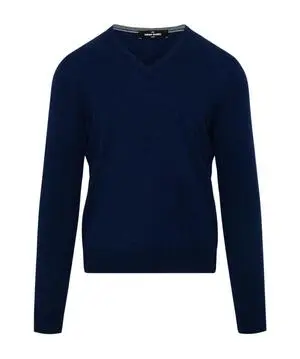 GRAN SASSO V-neck Pullover - Black