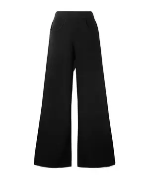 ALLUDE Wide-leg Wool And Cashmere-blend Pants