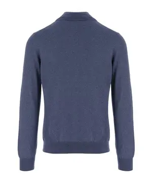 Tagliatore Miles High-neck Wool Sweater - Blue