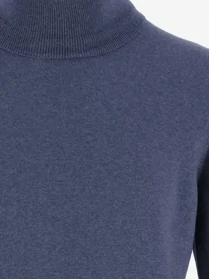 Tagliatore Miles High-neck Wool Sweater - Blue