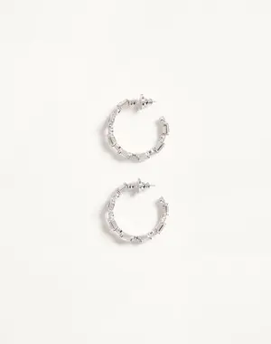 Valentino Garavani Oval Metal Earrings With Swarovski Crystals