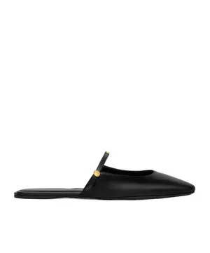 Celine Macaron Mule In Goatskin - Black