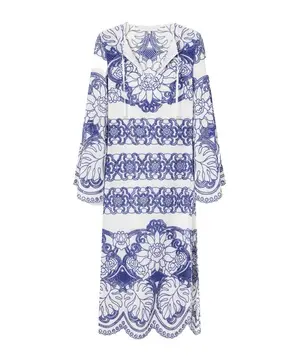 Borgo De Nor Cotton-blend Midi Dress - White