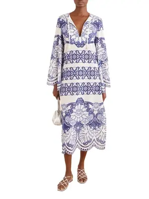 Borgo De Nor Cotton-blend Midi Dress