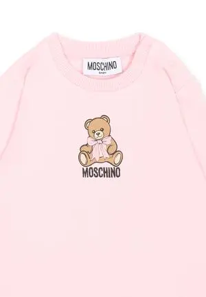 Moschino Teddy-print Ruffled Dress