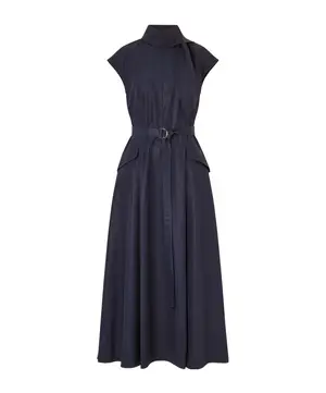 Adam Lippes Cotton-poplin Maxi Dress - Black