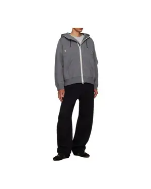 Sacai Hooded Zip-up Sweatshirt
