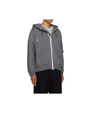 Sacai Hooded Zip-up Sweatshirt