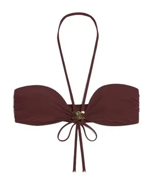 Celine Balconette Top In Matte Jersey - Prune