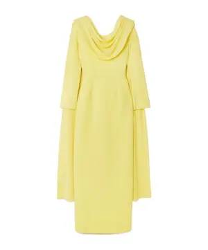 EMILIA WICKSTEAD Zaira Draped Wool-crepe Gown
