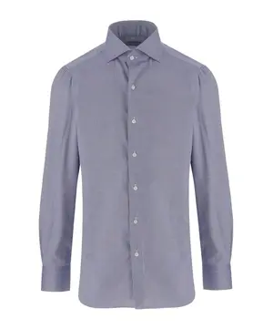 FINAMORE 1925 Button-up Rounded-hem Shirt