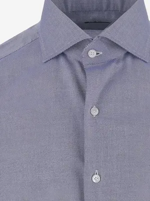 FINAMORE 1925 Button-up Rounded-hem Shirt