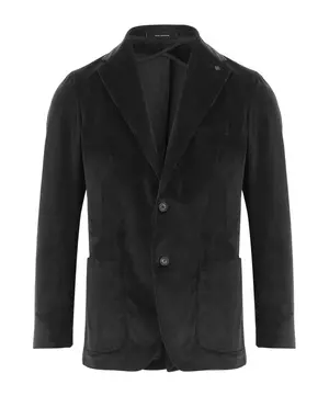 Tagliatore Single-breasted Corduroy Blazer - Black