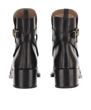 Sartore Buckled Block-heel Ankle Boots