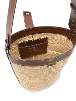 ANYA HINDMARCH Patchwork Leather-trim Bucket Bag