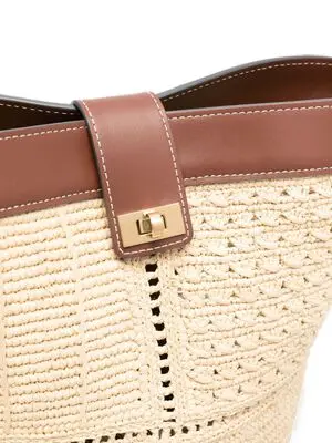 ANYA HINDMARCH Patchwork Leather-trim Bucket Bag