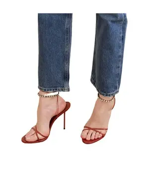 Paris Texas Embellished Lace-up Leather Sandals