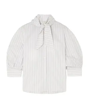 KALLMEYER Lilette Striped Cotton-poplin Shirt - White