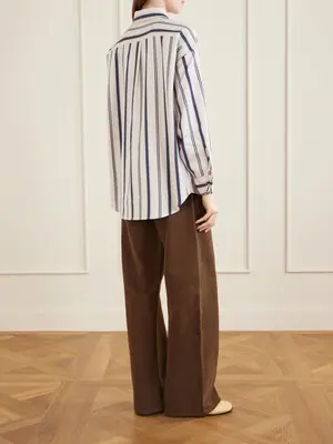 THE ELDER STATESMAN Blended Striped Shirt