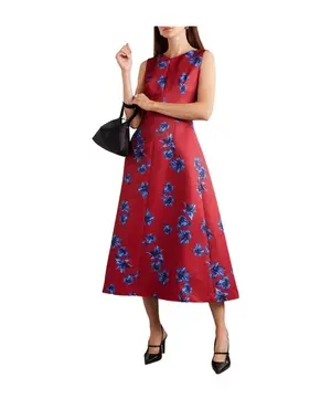 EMILIA WICKSTEAD Floral-print Faille Midi Dress
