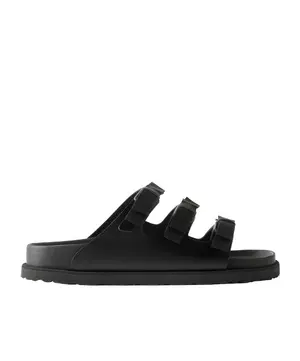 BIRKENSTOCK Triple-strap Leather Sandals - Black