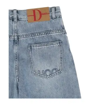 DOUUOD Faded Raw-cut Jeans
