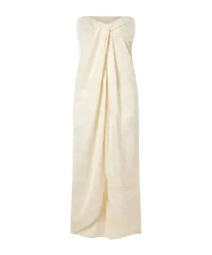 Johanna Ortiz Strapless Satin-jacquard Top