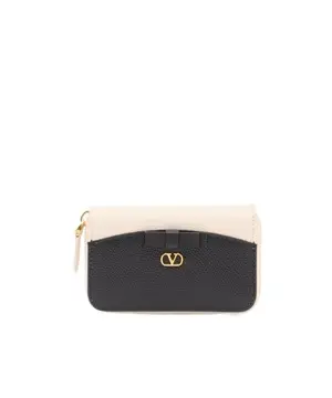 Valentino Garavani Logo Wallet - Light Ivory/black