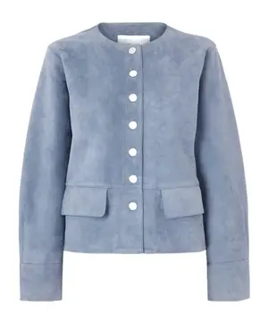 PROENZA SCHOULER Proenza Schouler Suede Button-Detailed Cropped Jacket