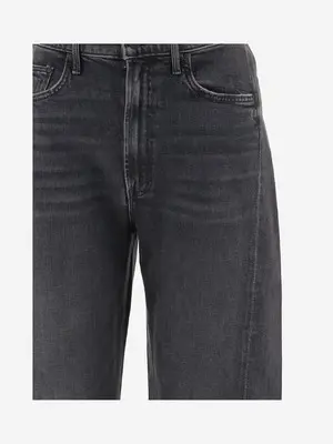 MOTHER Wide-leg Cuffed Jeans With Raw Edge Hem