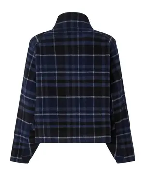Pinko Cropped Check Coat