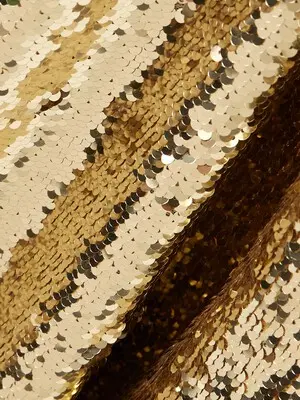 Saloni Light Gold Sequin Dress
