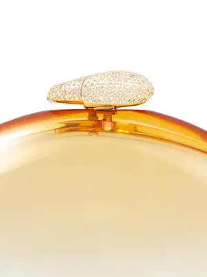 Benedetta Bruzziches Embellished Clutch Bag With Crystal Clasp - Gold