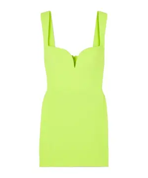 Alex Perry Auden Crepe Mini Dress - Green