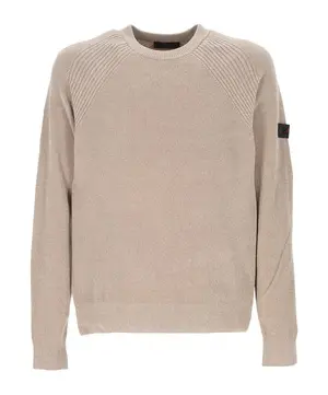 Peuterey Logo Patch Crewneck Jumper - Beige