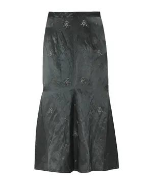 Huishan Zhang Crystal-embellished Maxi Skirt - Black