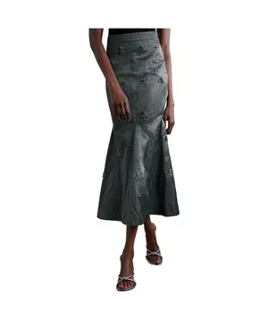 Huishan Zhang Crystal-embellished Maxi Skirt