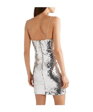 ALICEOLIVIA Sequined Tulle Mini Dress