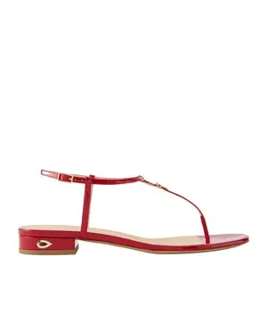 Jennifer Chamandi Pietro 20 Patent-leather Sandals - Red