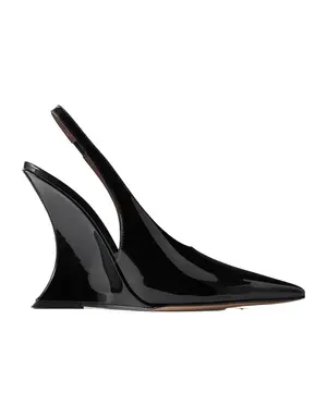 Paris Texas Nina 105 Patent-leather Slingback Pumps - Black